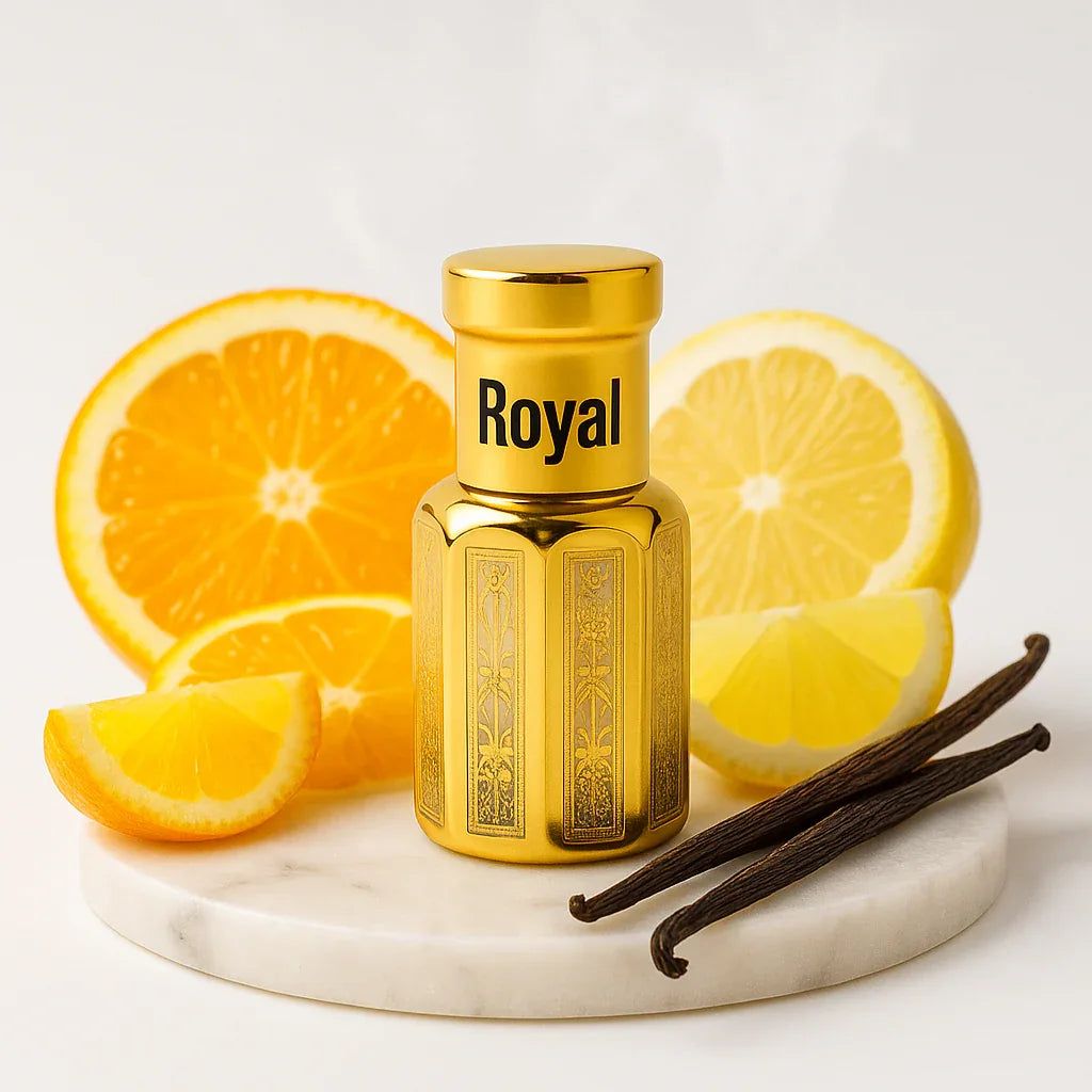 Royal Hair & Body Perfume – Citrus Vanilla Oil-Based Scent – Dahab Aromas